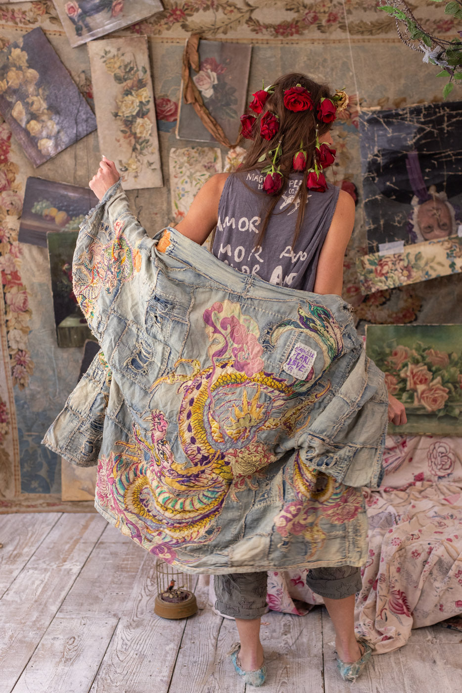 קימונו דרקון טלאים דייגו – Magnolia Pearl Clothing